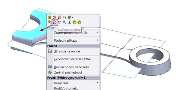 Klikový mechanizmus: Těleso ojnice - MůjSolidworks.cz